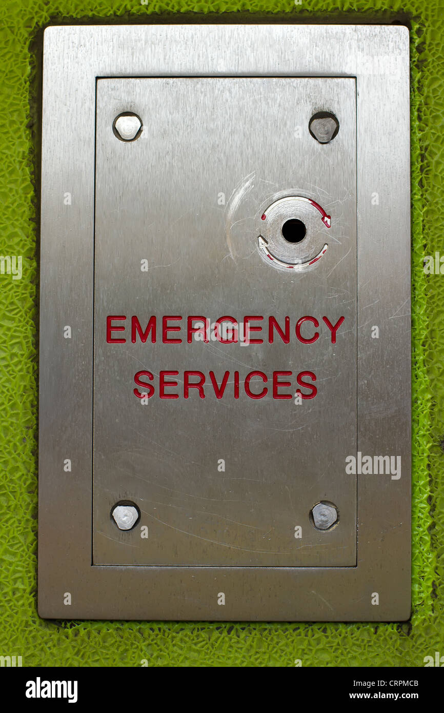 emergency services access key point on a residential block of flats ...