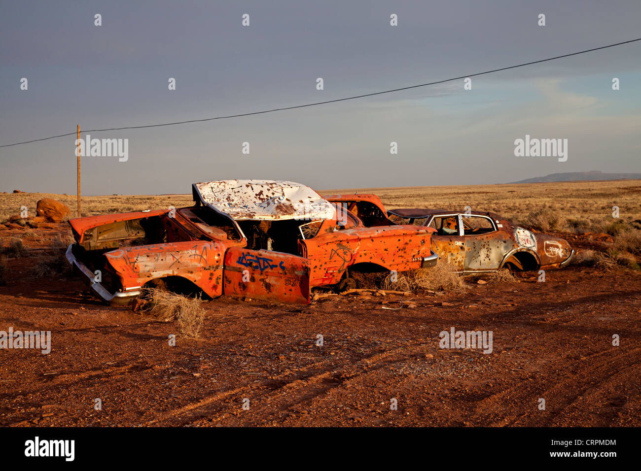 Auto wreck arizona gunshot ruins car hi-res stock photography and ...