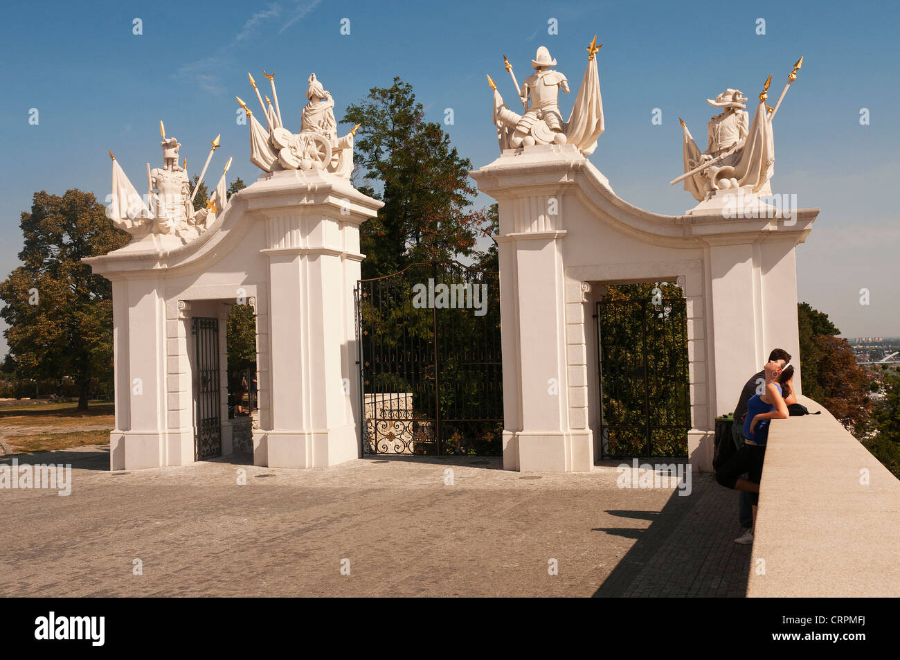 Elk189-1172 Slovakia, Bratislava, Bratislava Castle, gate Stock Photo ...