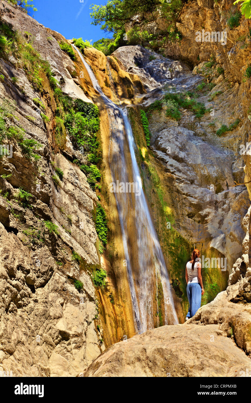 The largest among the waterfalls in Dimosari gorge, close to Nydri town ...