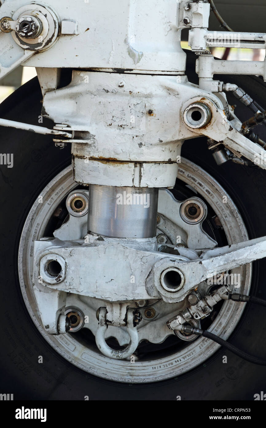 Close-up of the landing gear on an E-2C Hawkeye US Navy aiplane Stock ...