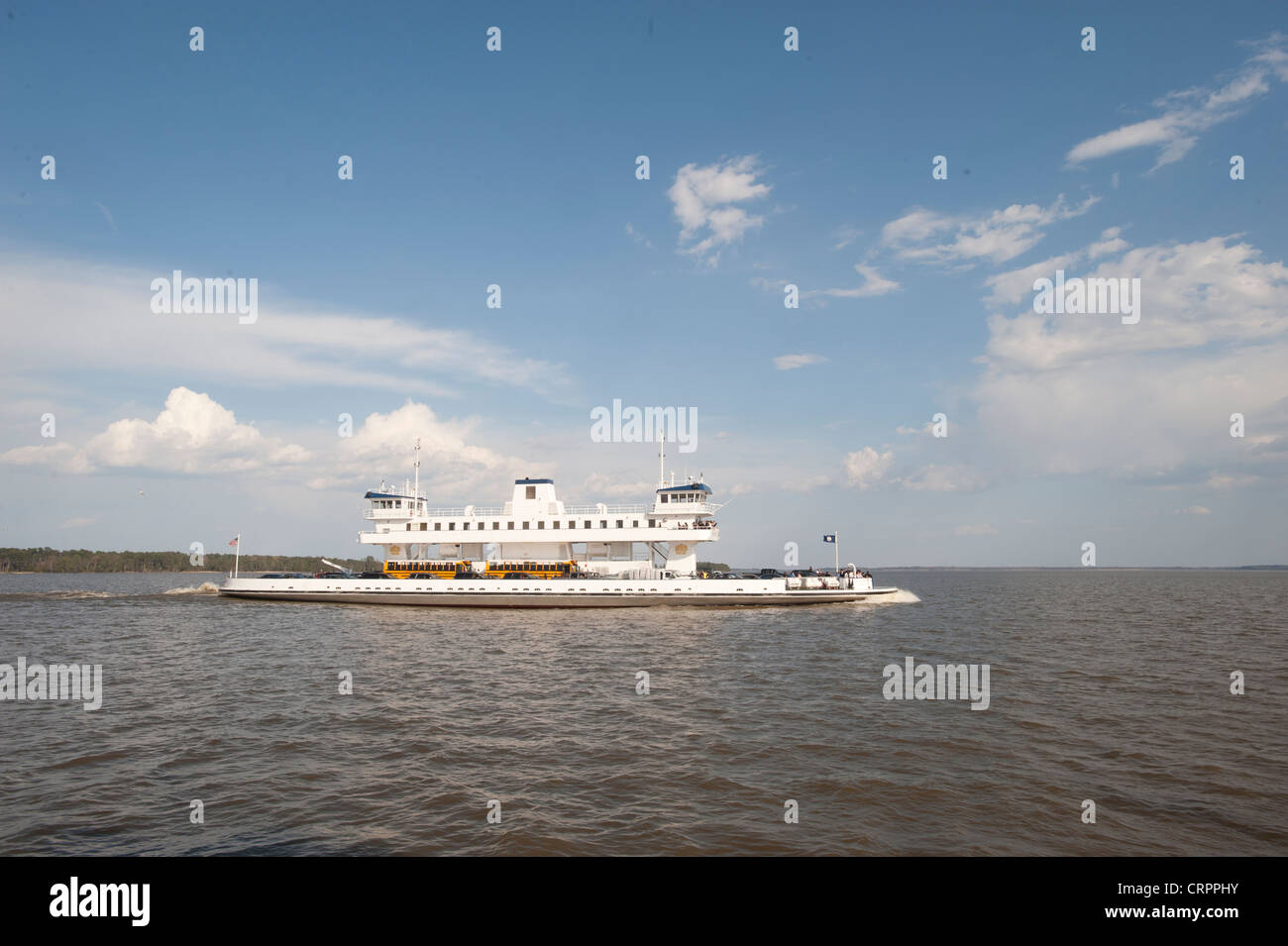 Ferry across James River Stock Photo - Alamy