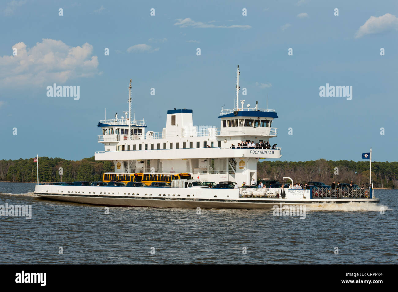 Ferry across James River Stock Photo - Alamy