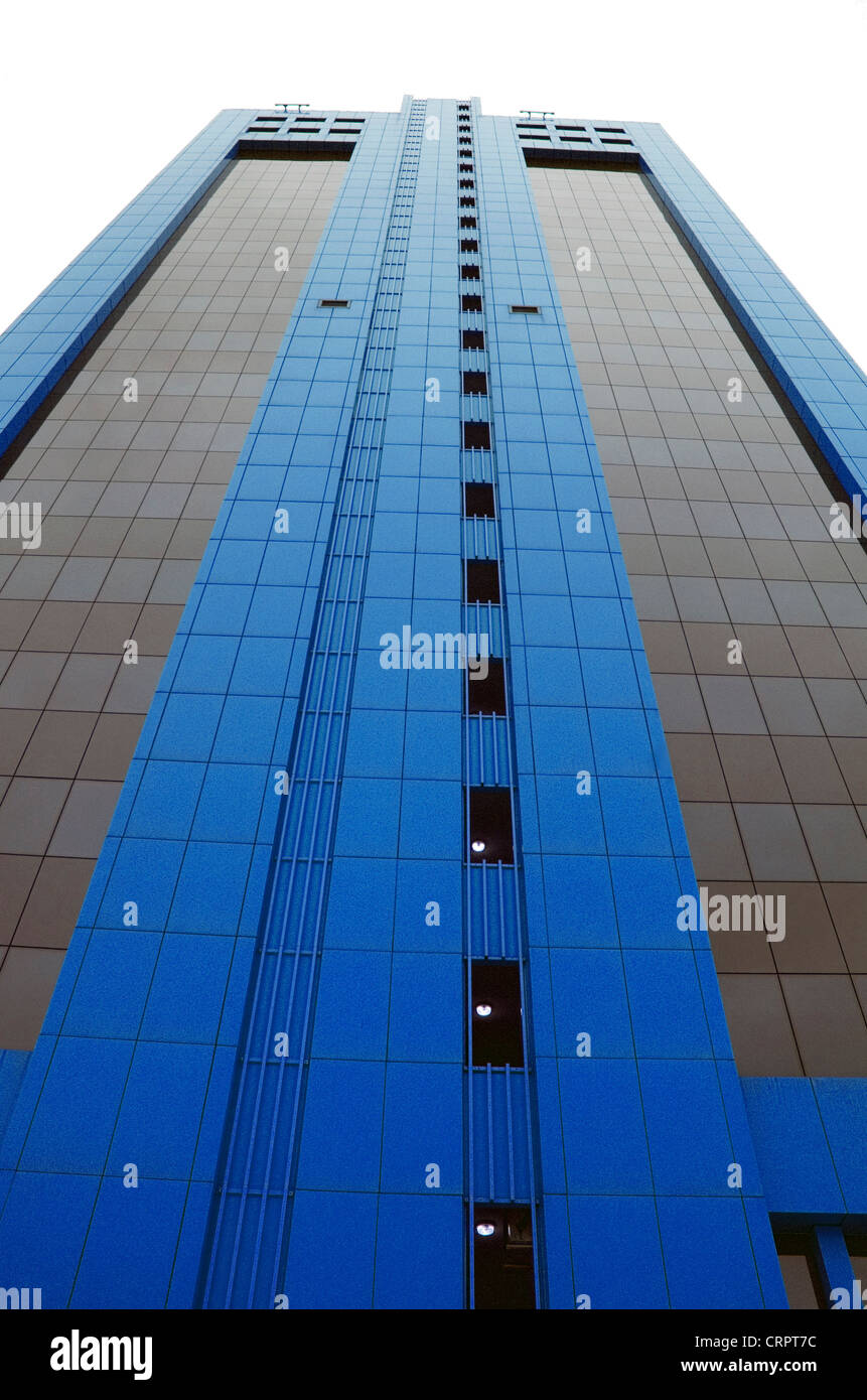 blue skyscraper on white background Stock Photo - Alamy