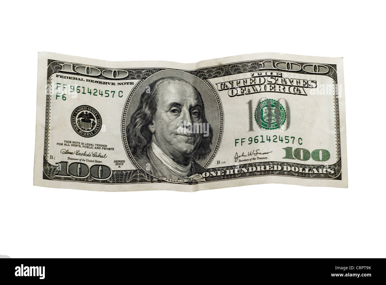 banknote isolated on a white background Stock Photo - Alamy