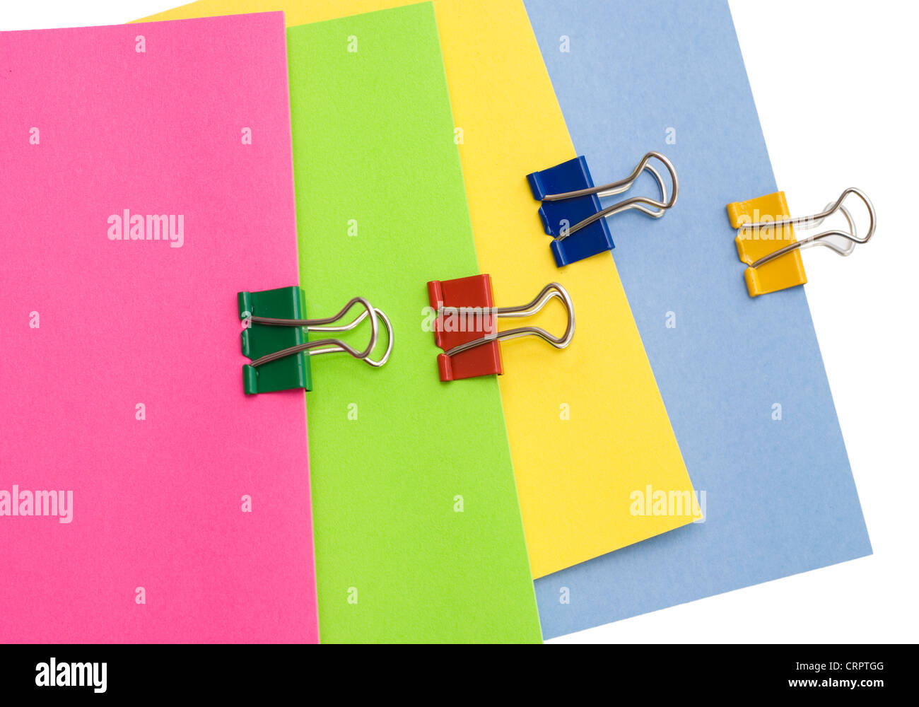 color note isolated over white background Stock Photo - Alamy