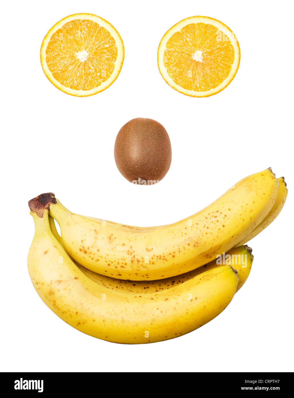 fruit face isolated over white background Stock Photo - Alamy