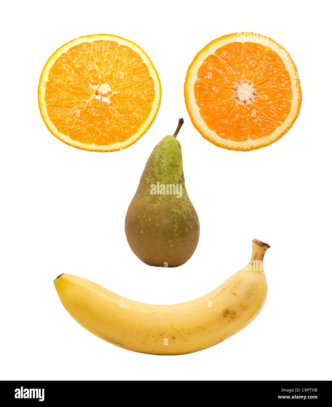 fruit face isolated over white background Stock Photo - Alamy