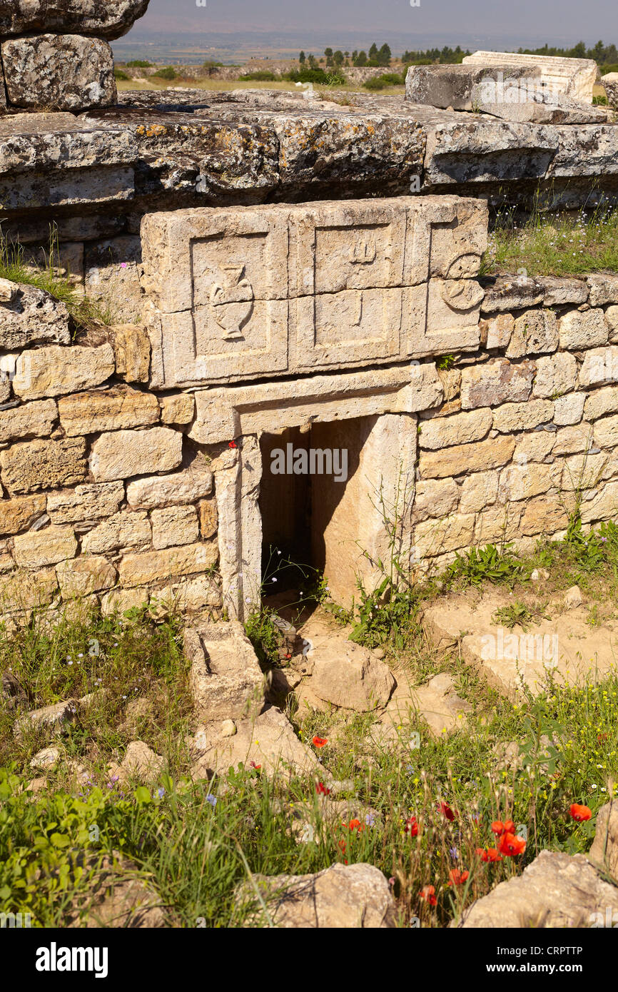 Hierapolis - Turkey, ruins of the ancient city, gladiator tomb in the ...