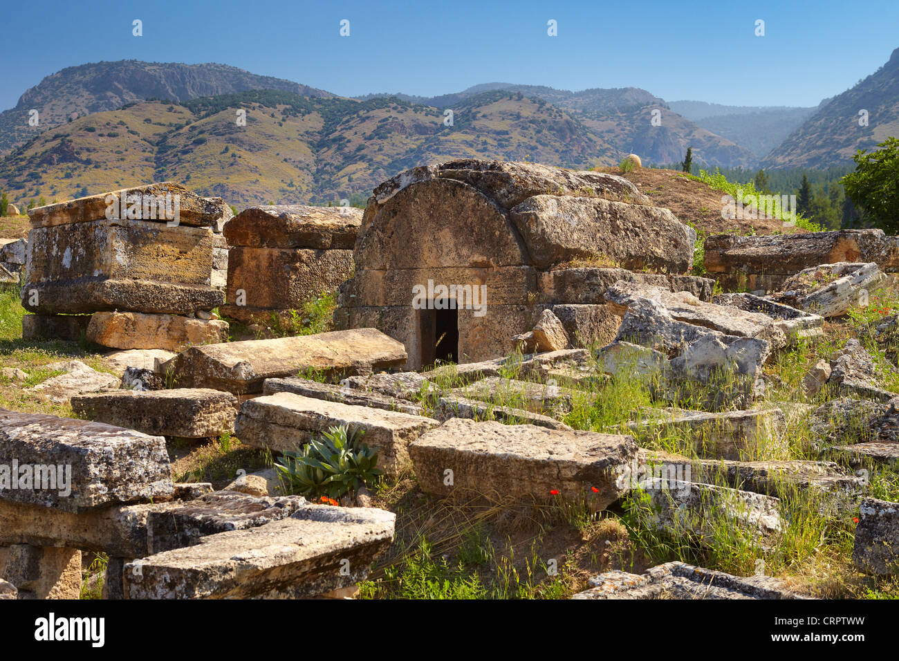 Hierapolis - Turkey, ruins of the ancient city, tomb in the Necropolis ...