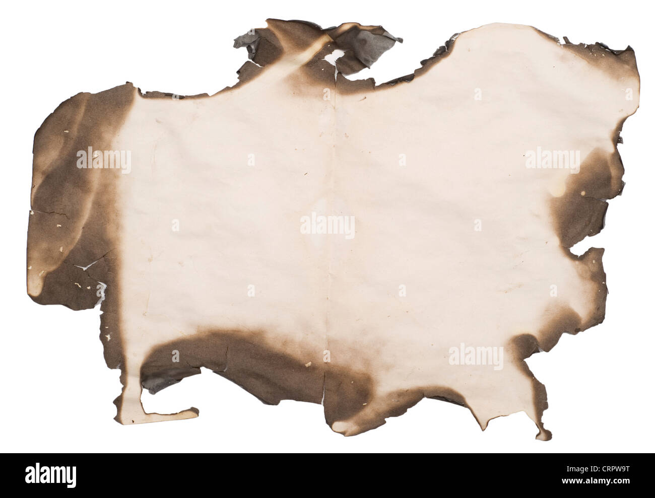 image of burnt paper isolated on white Stock Photo - Alamy