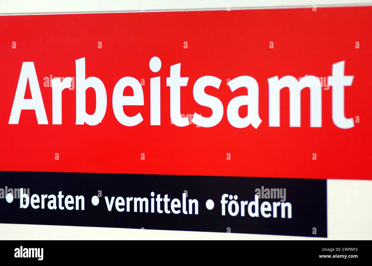 Logo by the employment office Stock Photo - Alamy