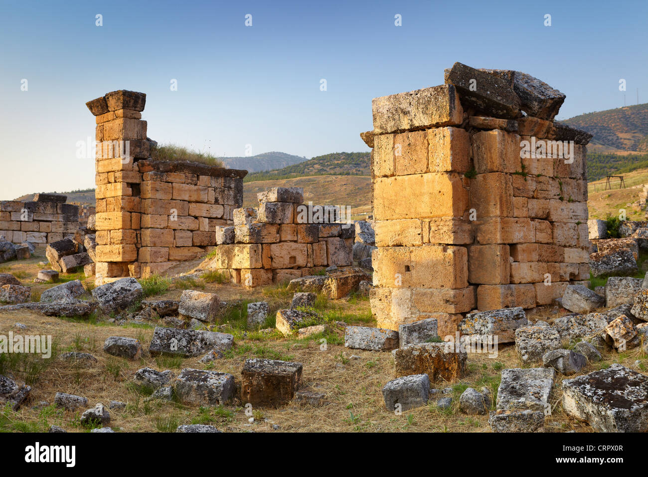 Hierapolis - Turkey, ancient city, the church with pillars (6th century ...