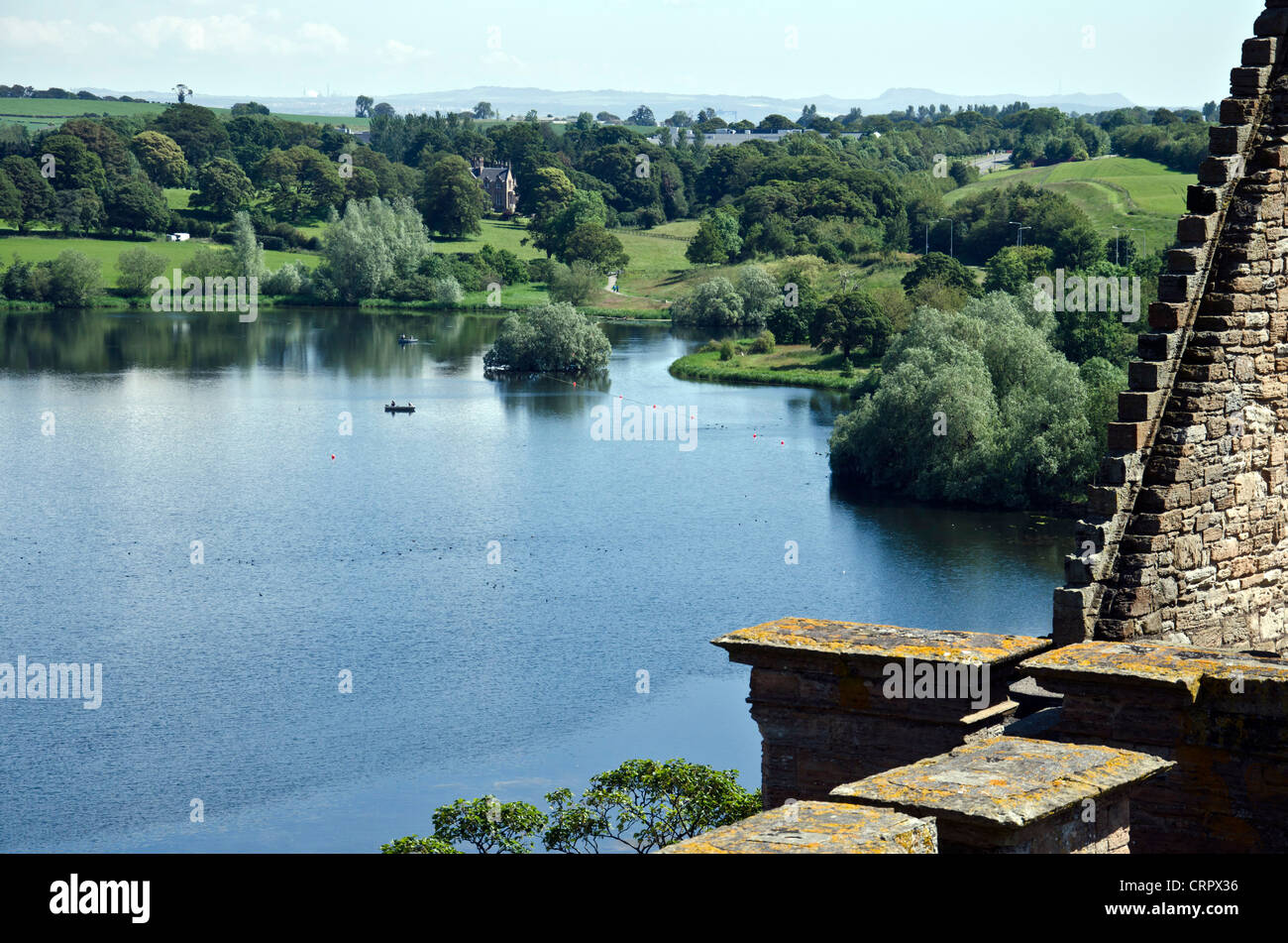 Linlithgow Loch from the Palace, West Lothian, Scotland Stock Photo - Alamy