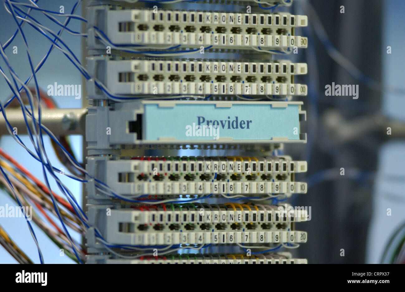 Crown Telecom plug with shield Provider Stock Photo - Alamy
