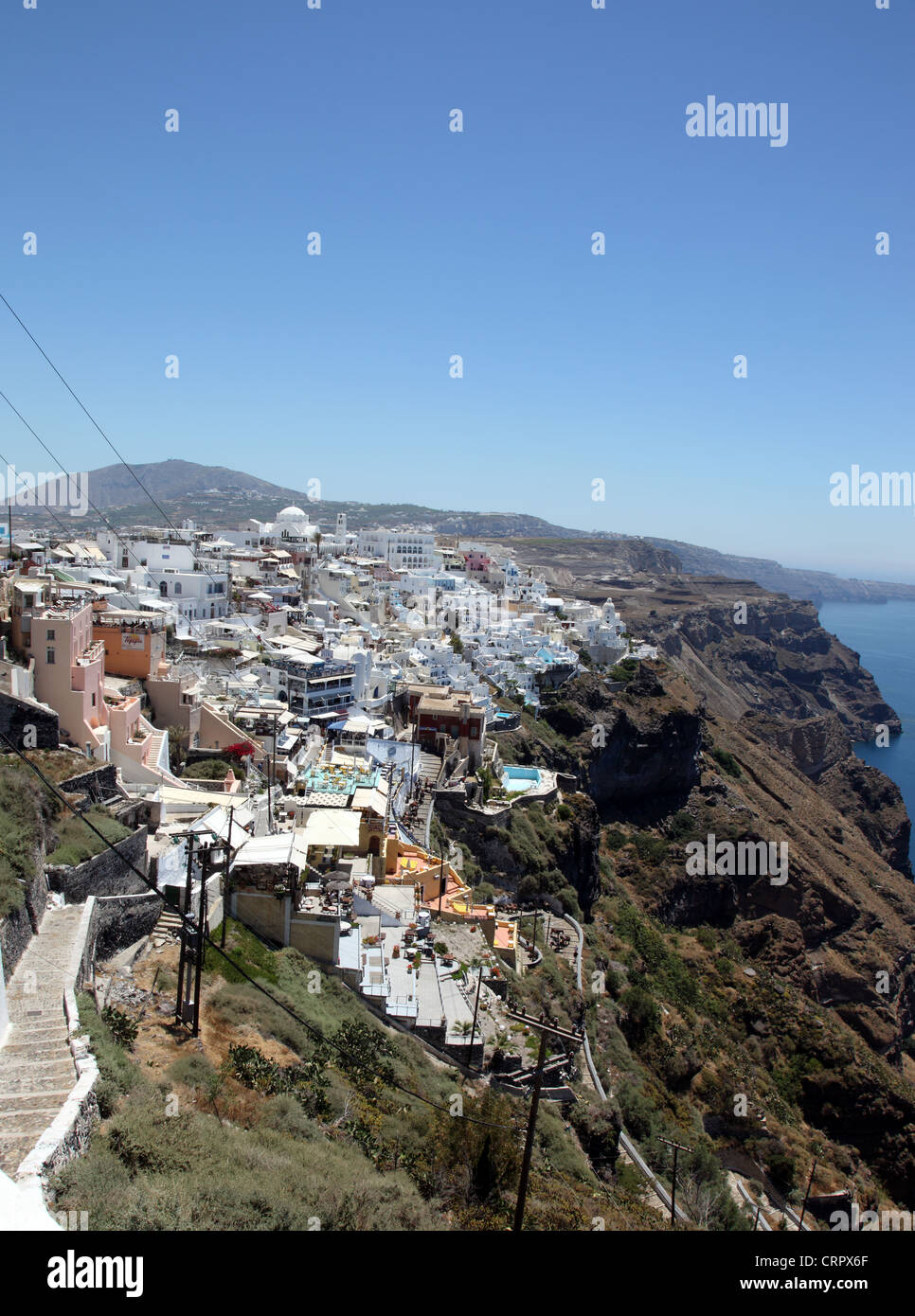 Fira, capital of the Greek island of Santorini Stock Photo - Alamy