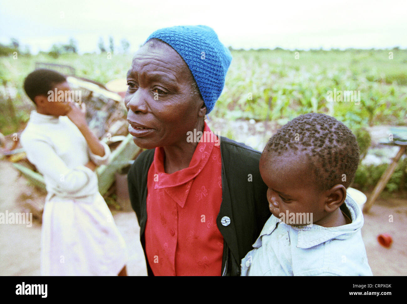 Family with children in Matabeleland Stock Photo - Alamy