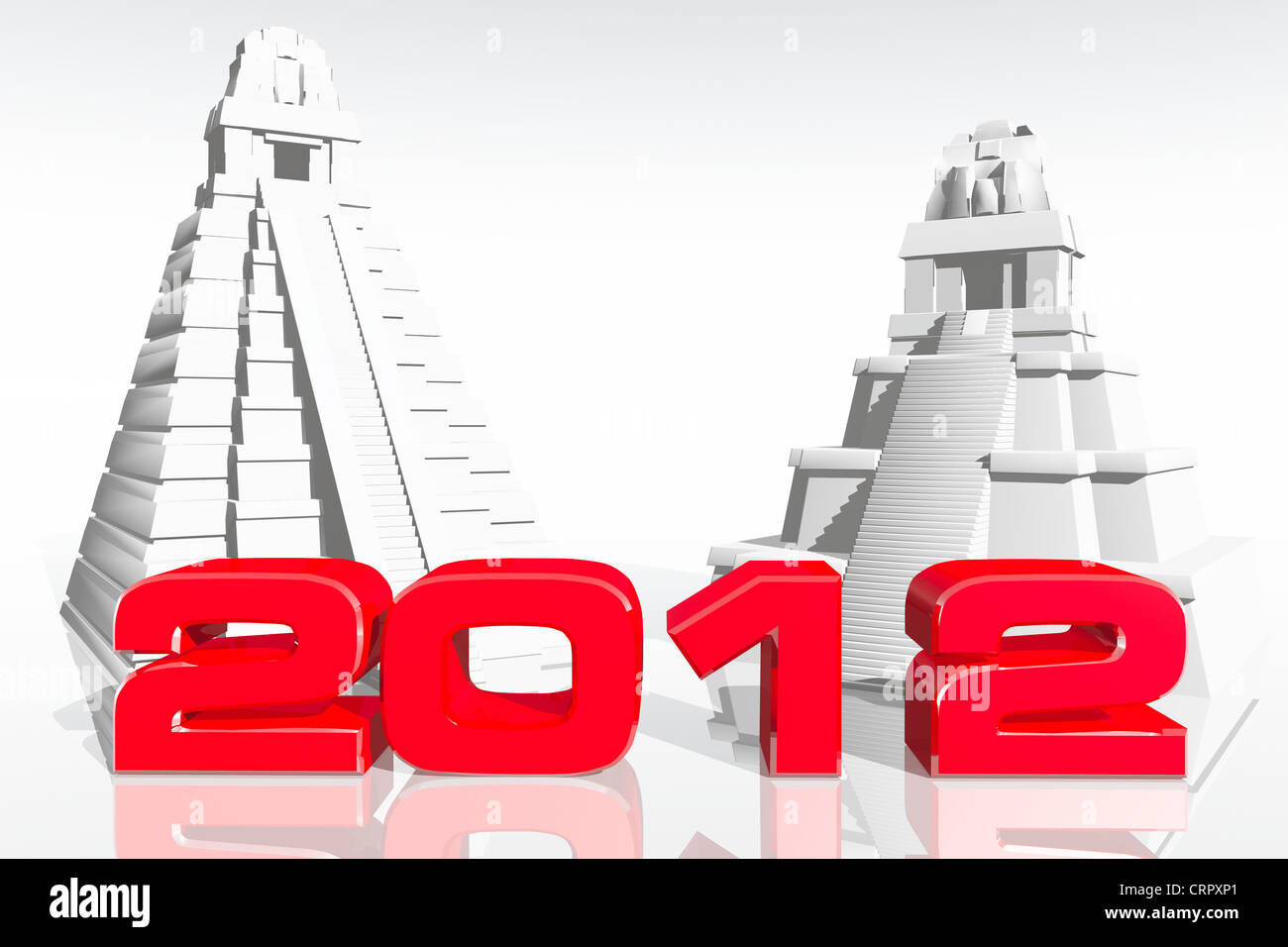 2012 Maya Prediction Concept 3D render Stock Photo - Alamy