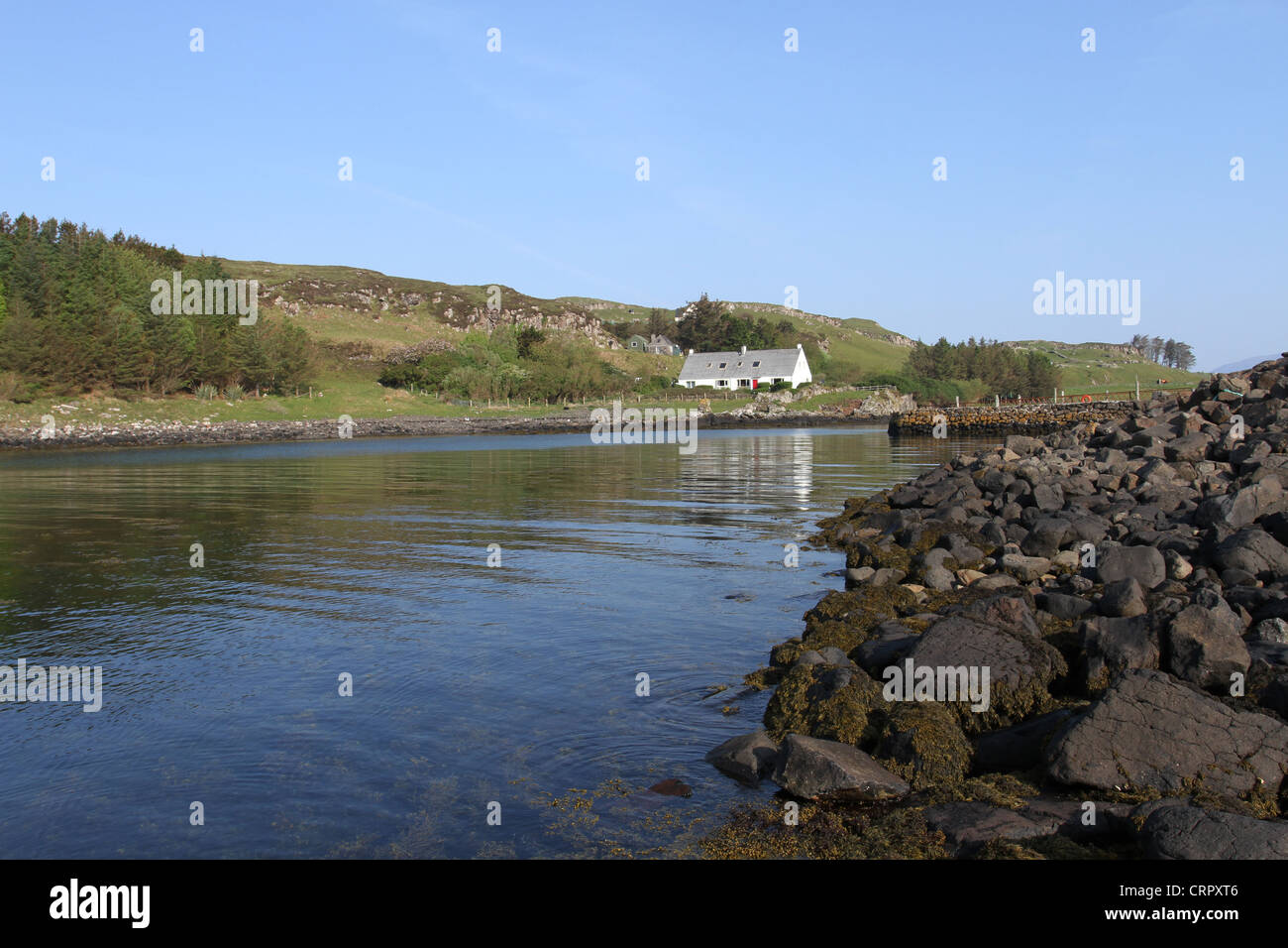 Isle of Muck hotel Port Mor Muck Scotland May 2012 Stock Photo - Alamy