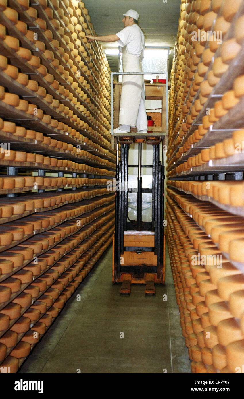 Cheese warehouse in Gstaad, Switzerland Stock Photo - Alamy