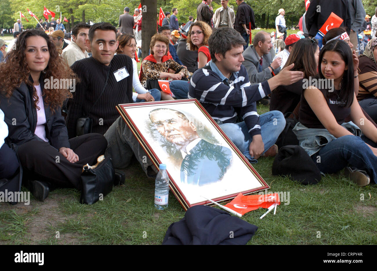 Turkish immigrants in a German-Turkish street festival in Berlin Stock ...