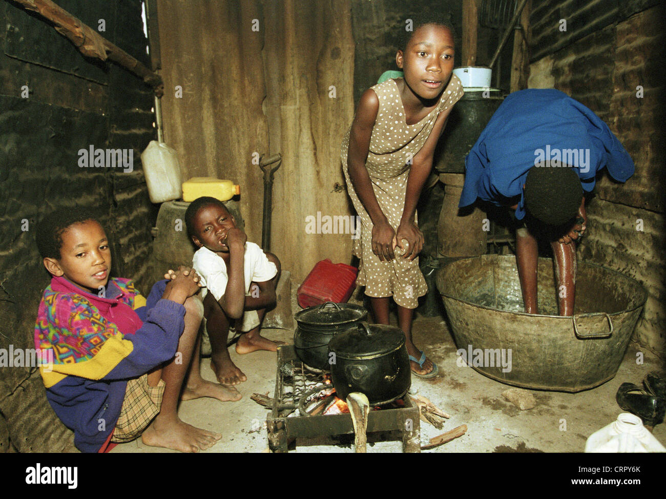 Poverty children cleaning poor hi-res stock photography and images - Alamy