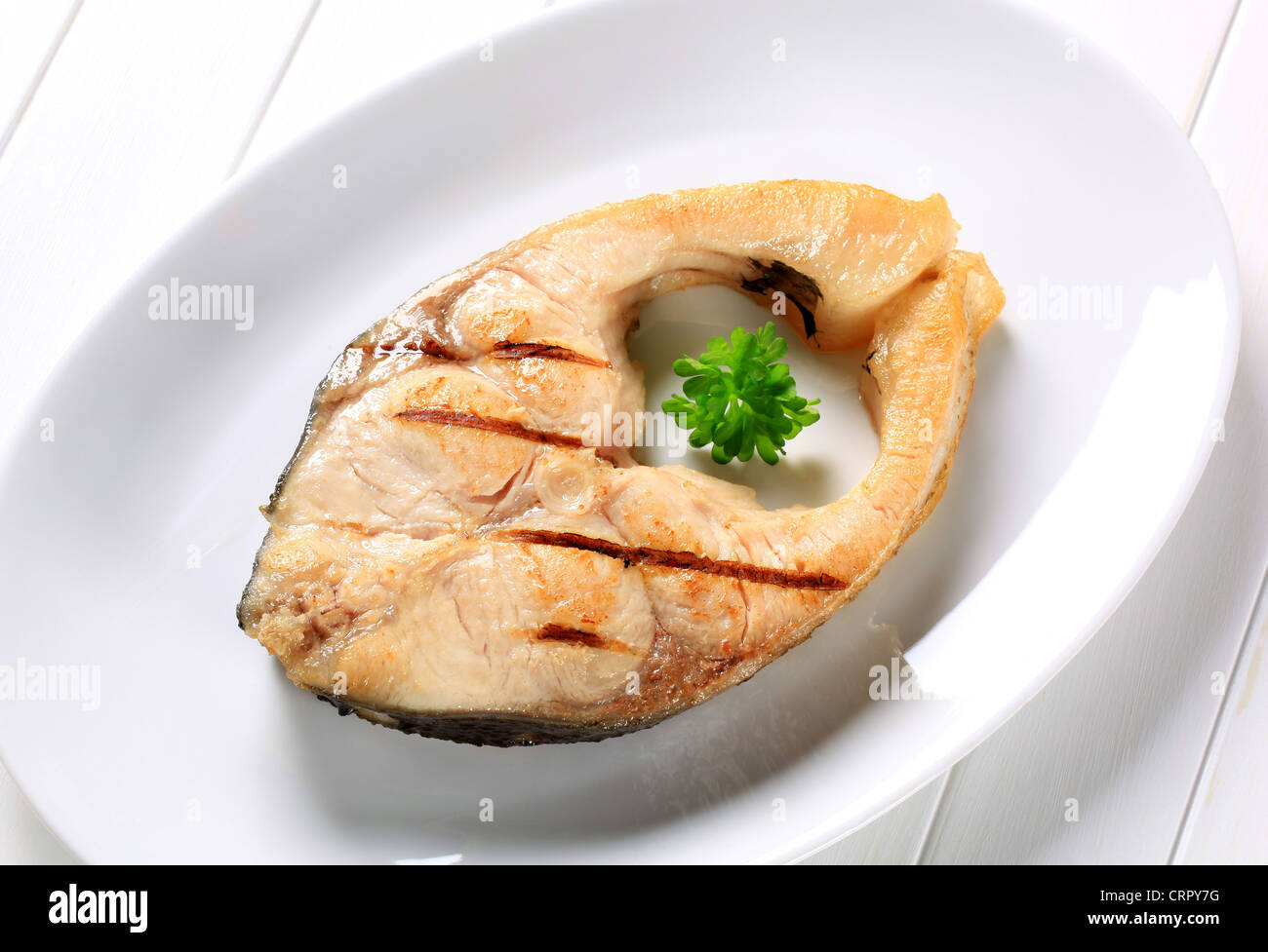 Grilled silver carp steak Stock Photo - Alamy