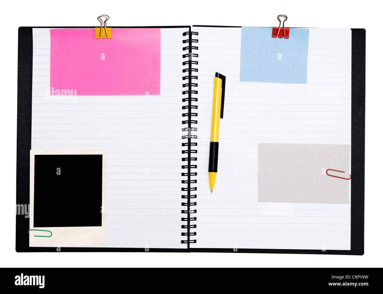 spiral notebook isolated over white background Stock Photo - Alamy