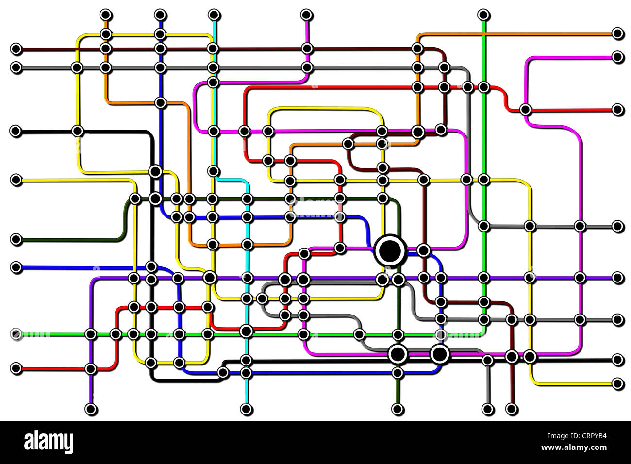 Subway Network Connections Stock Photo - Alamy