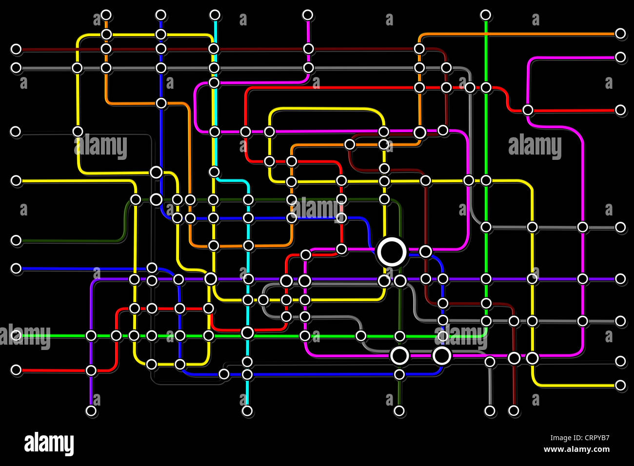 Subway Network Connections Stock Photo - Alamy