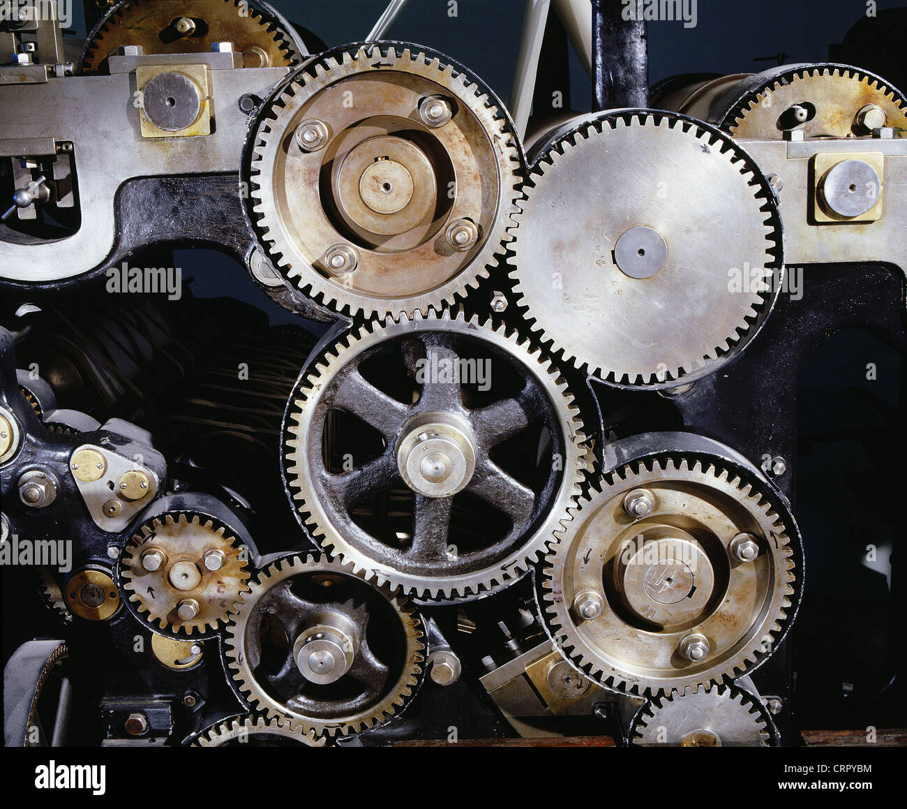 Gears in the Museum of Work Stock Photo - Alamy