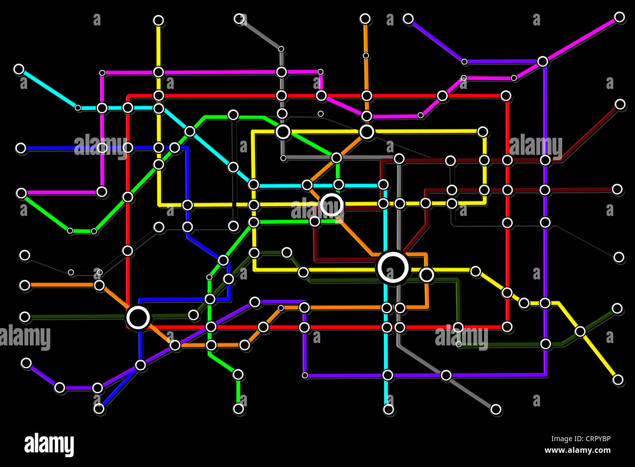 Subway Network Connections Stock Photo - Alamy