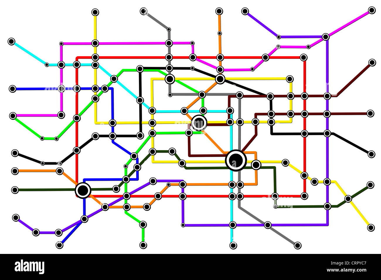 Subway Network Connections Stock Photo - Alamy