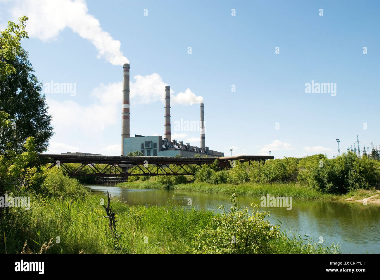 pollution smoke coming out of chimney Stock Photo - Alamy