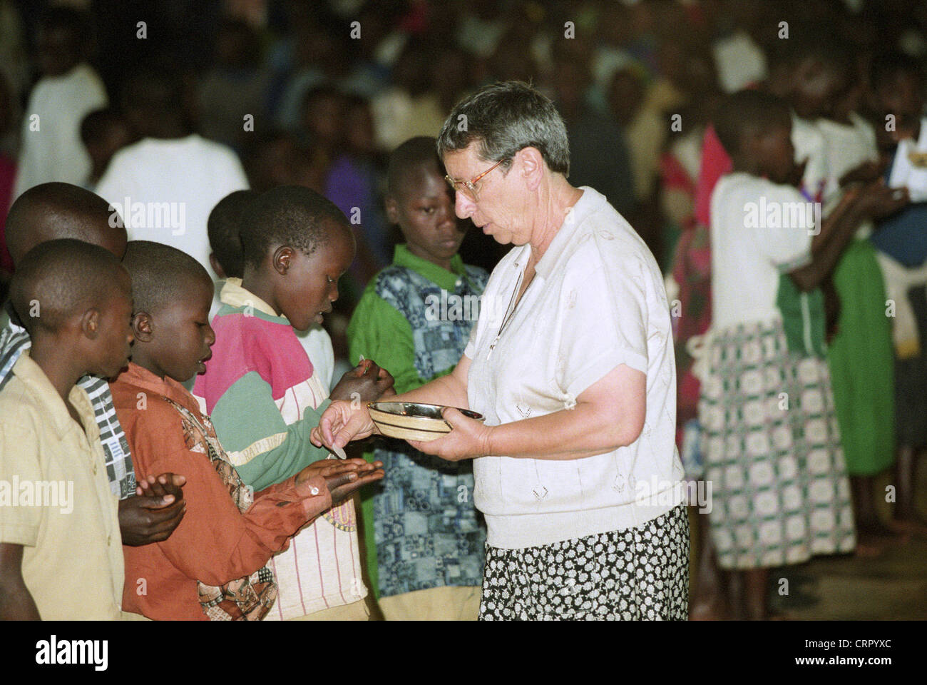 Catholic mass in the Mission Church Ruli Stock Photo - Alamy