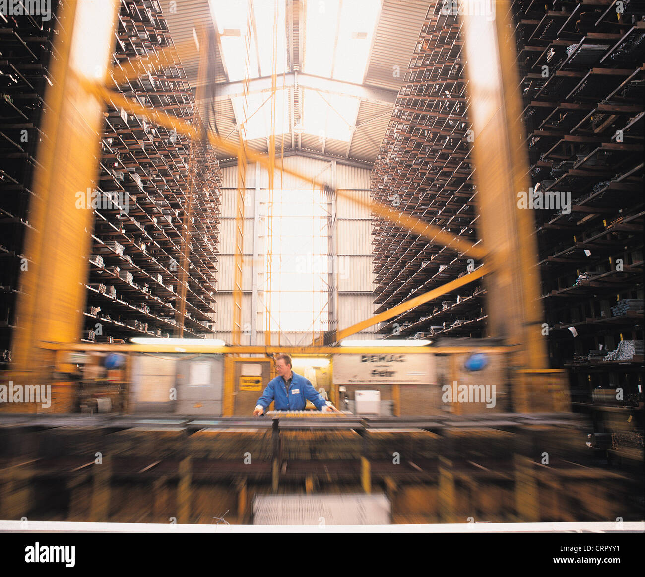 Man runs on high-bay Stock Photo - Alamy