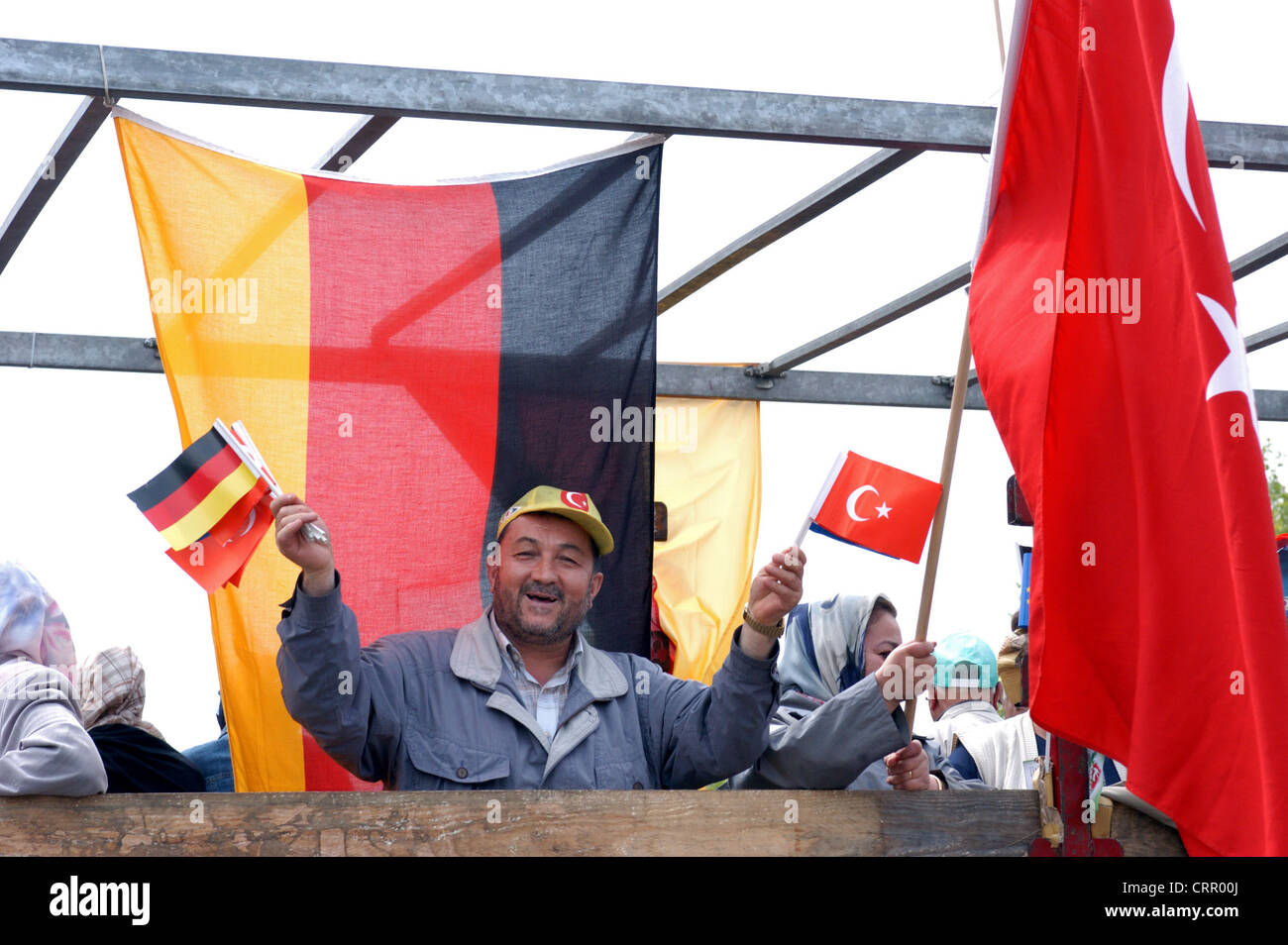 Turkish immigrants in a German-Turkish street festival in Berlin Stock ...