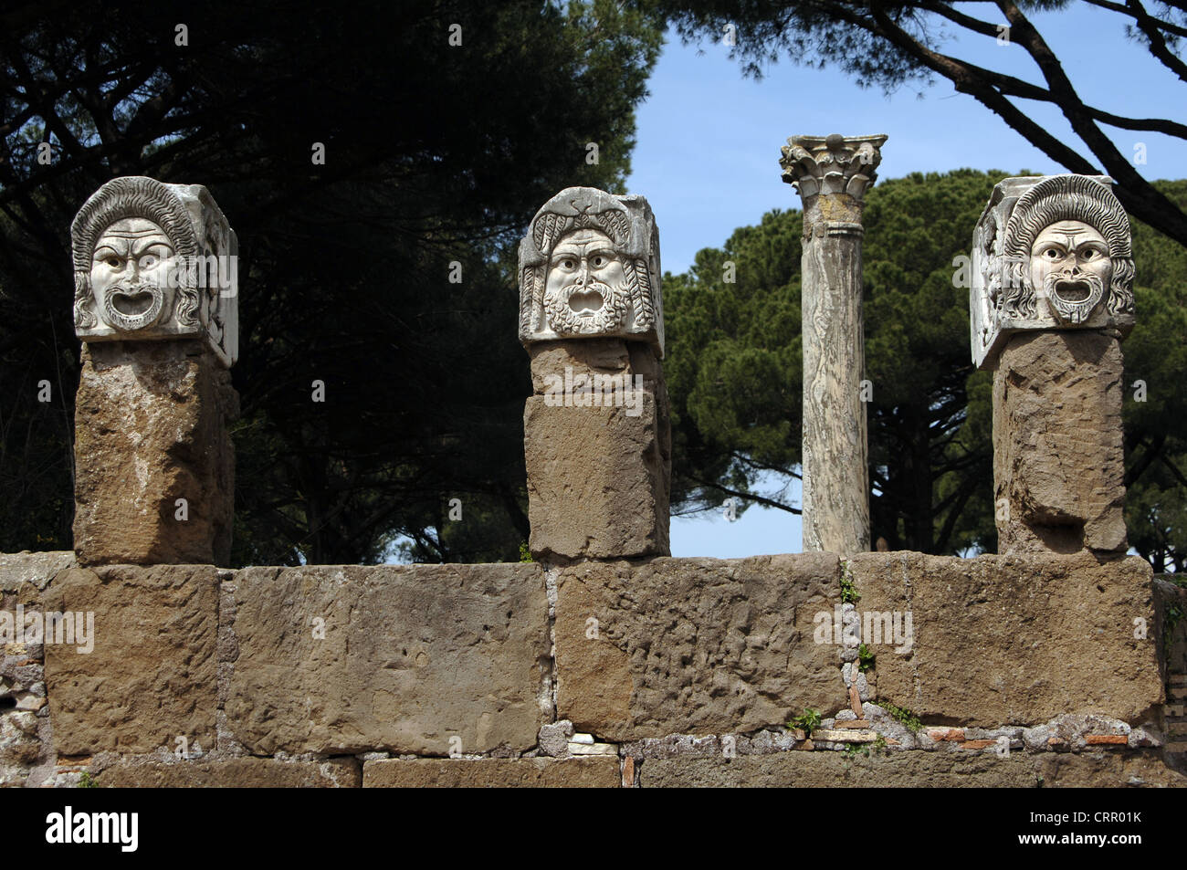 Roman mask theatre mask hi-res stock photography and images - Alamy