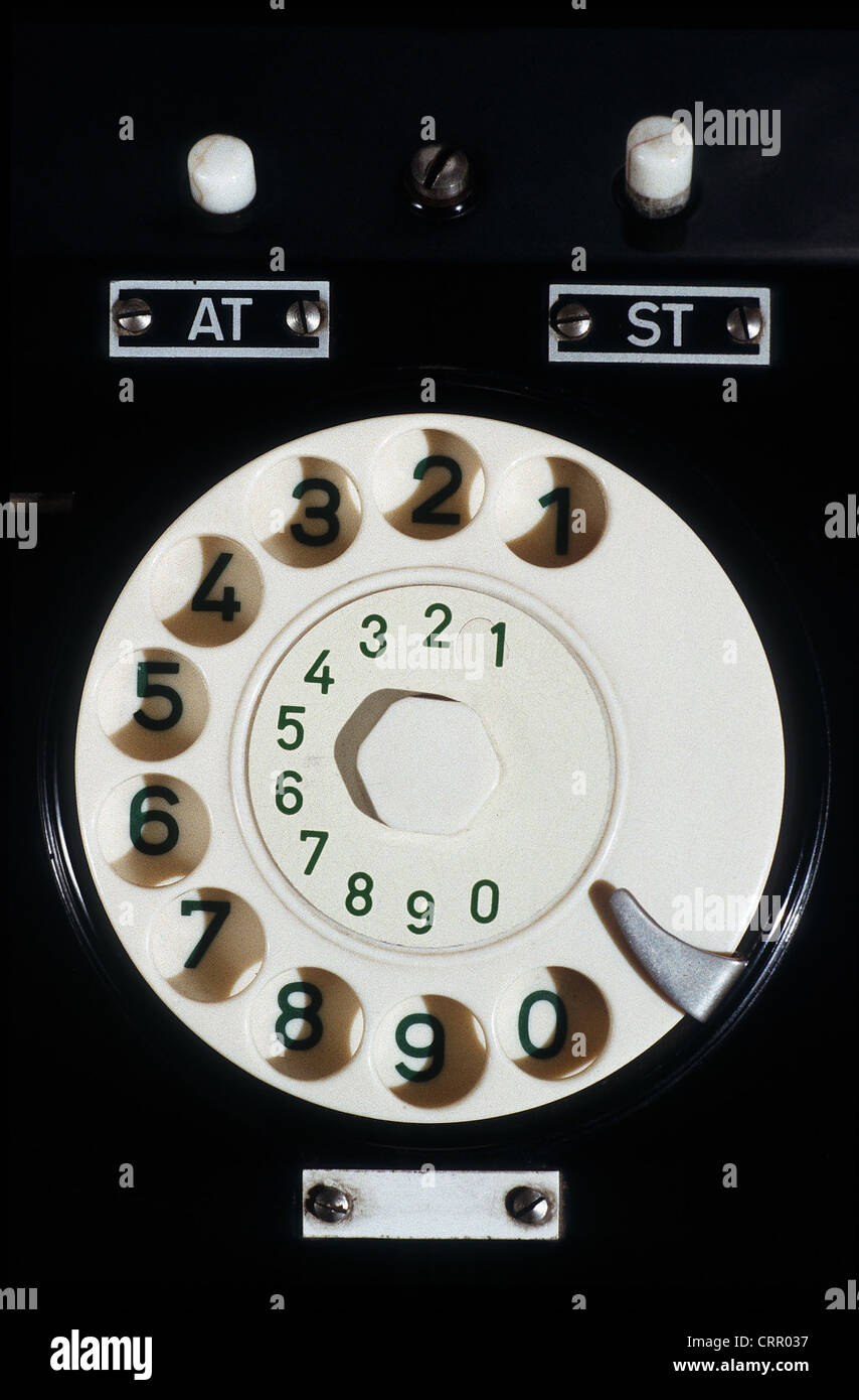 Antique telephone dial Stock Photo - Alamy