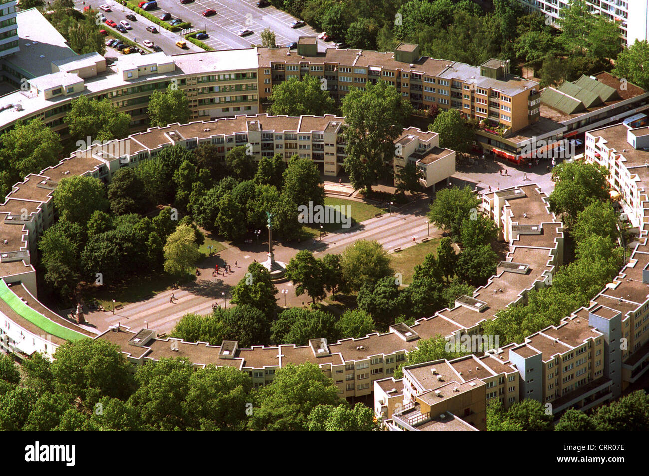 Mehring Platz in Berlin, Aerial View Stock Photo - Alamy