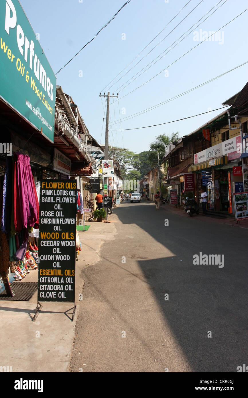 Perfume Store and Cochin Street Scene Stock Photo - Alamy