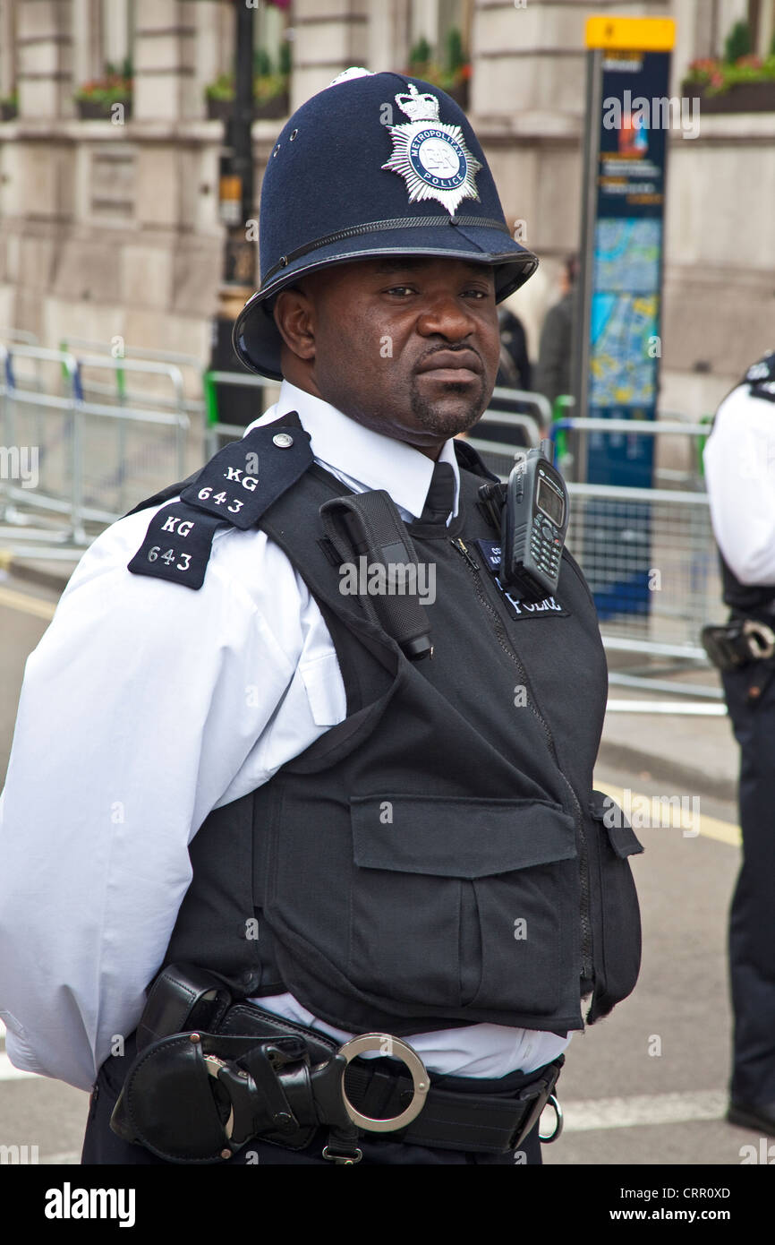 London, Trafalgar Square An ethnic minority police officer June 2012 ...