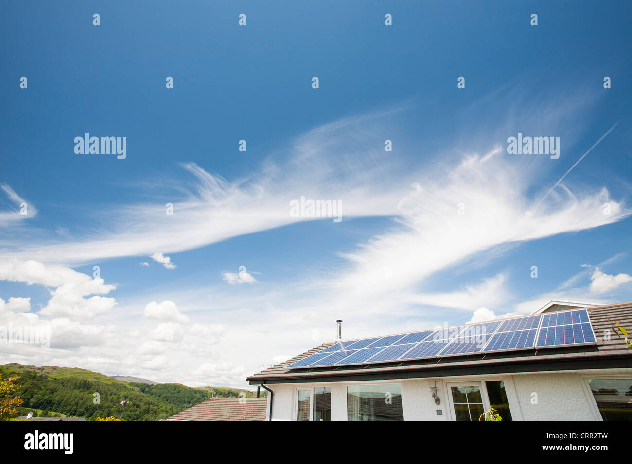 Solar panels on roof with shape solar hi-res stock photography and ...