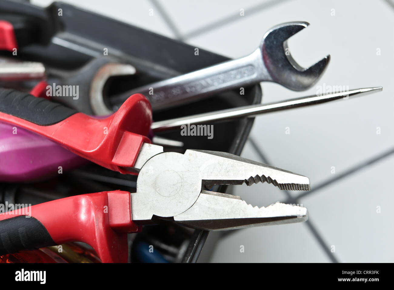 A set of tools in a box Stock Photo - Alamy