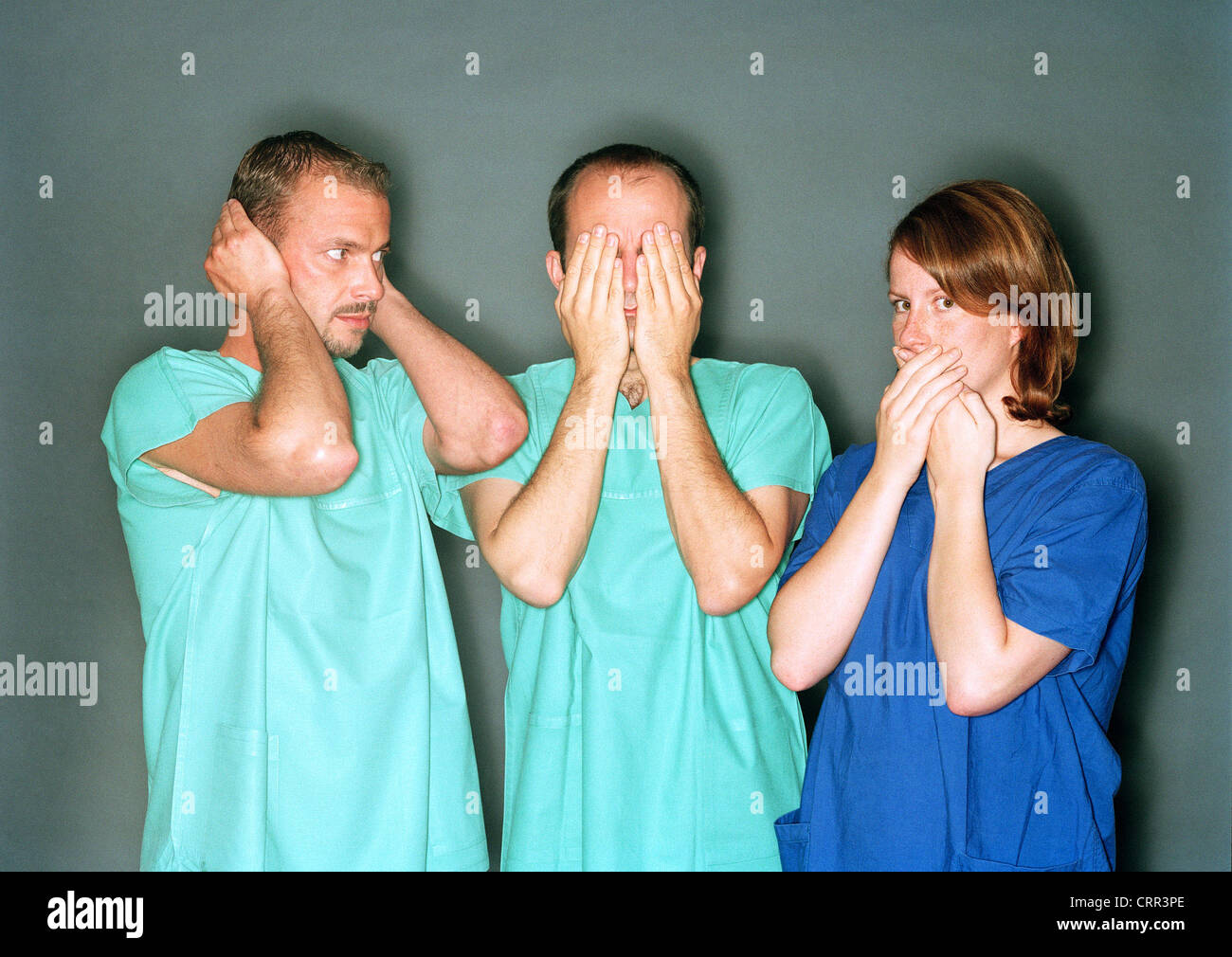 Doctors see the gesture nothing, hear and say Stock Photo - Alamy