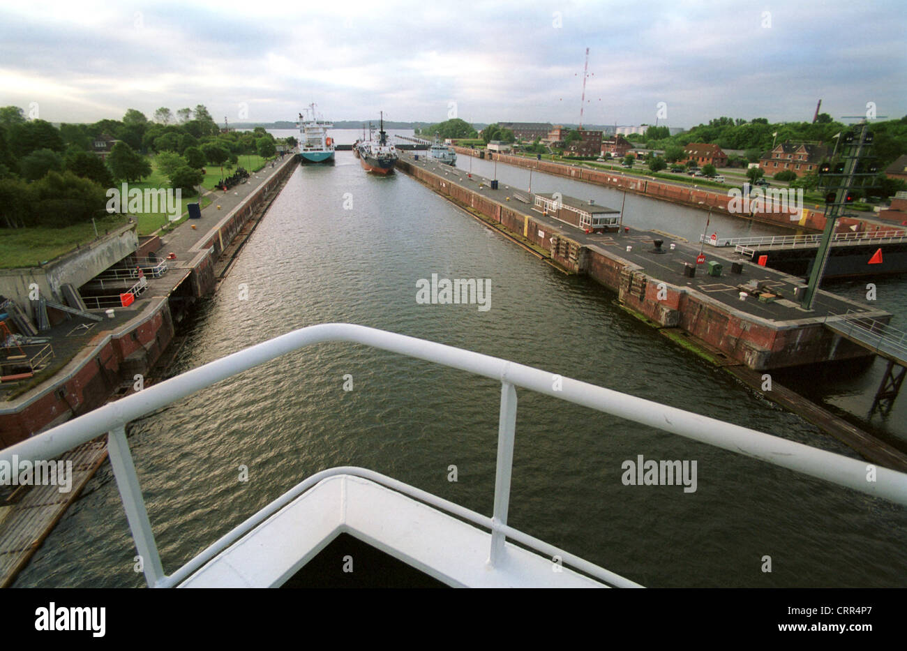 Ship in the lock Kiel Holtenau, the Kiel Canal Stock Photo - Alamy
