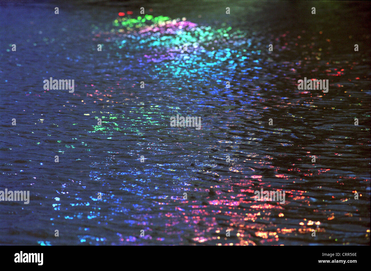 Colors on lake water Stock Photo - Alamy