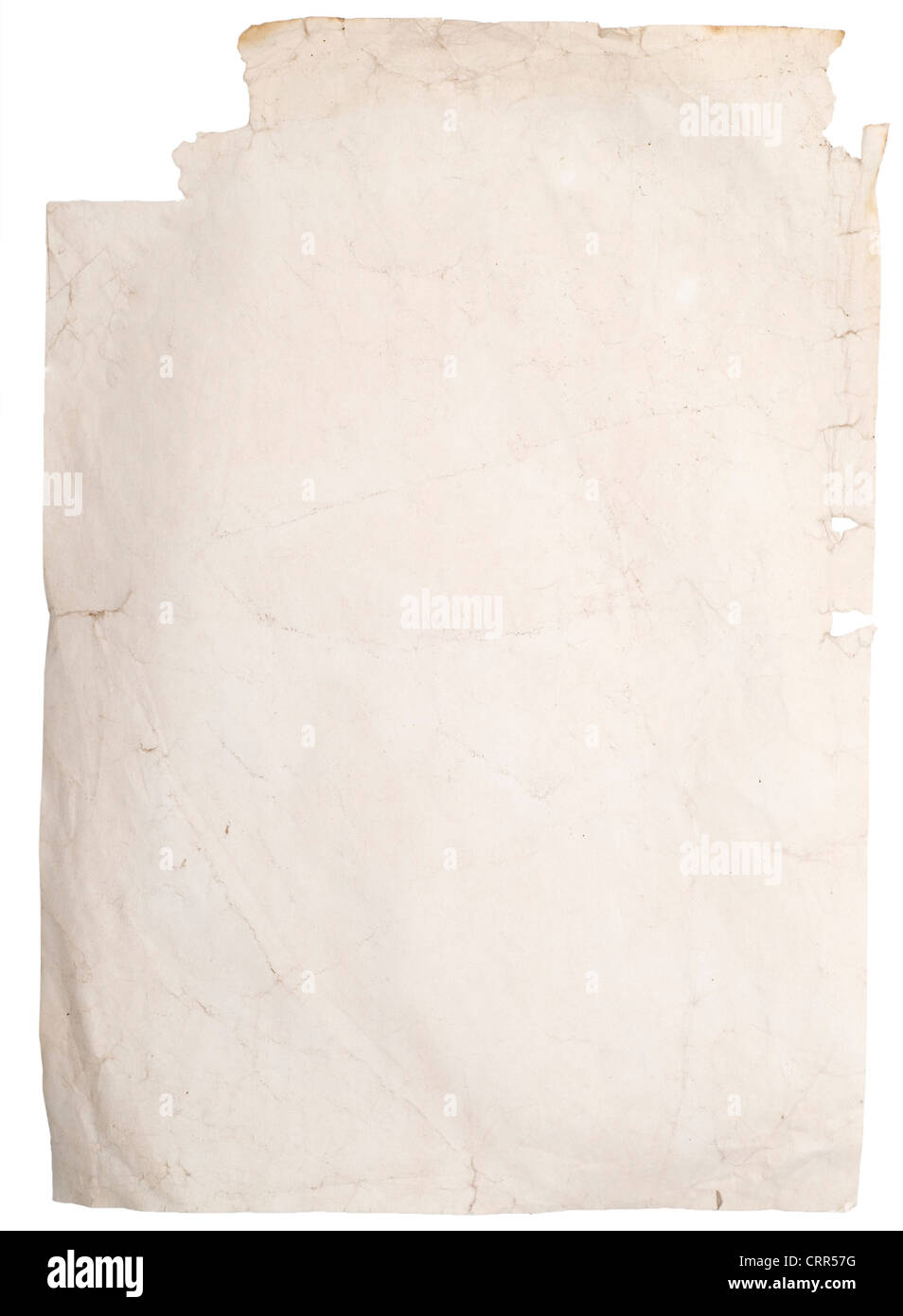 old wrinkled paper isolated on white Stock Photo - Alamy