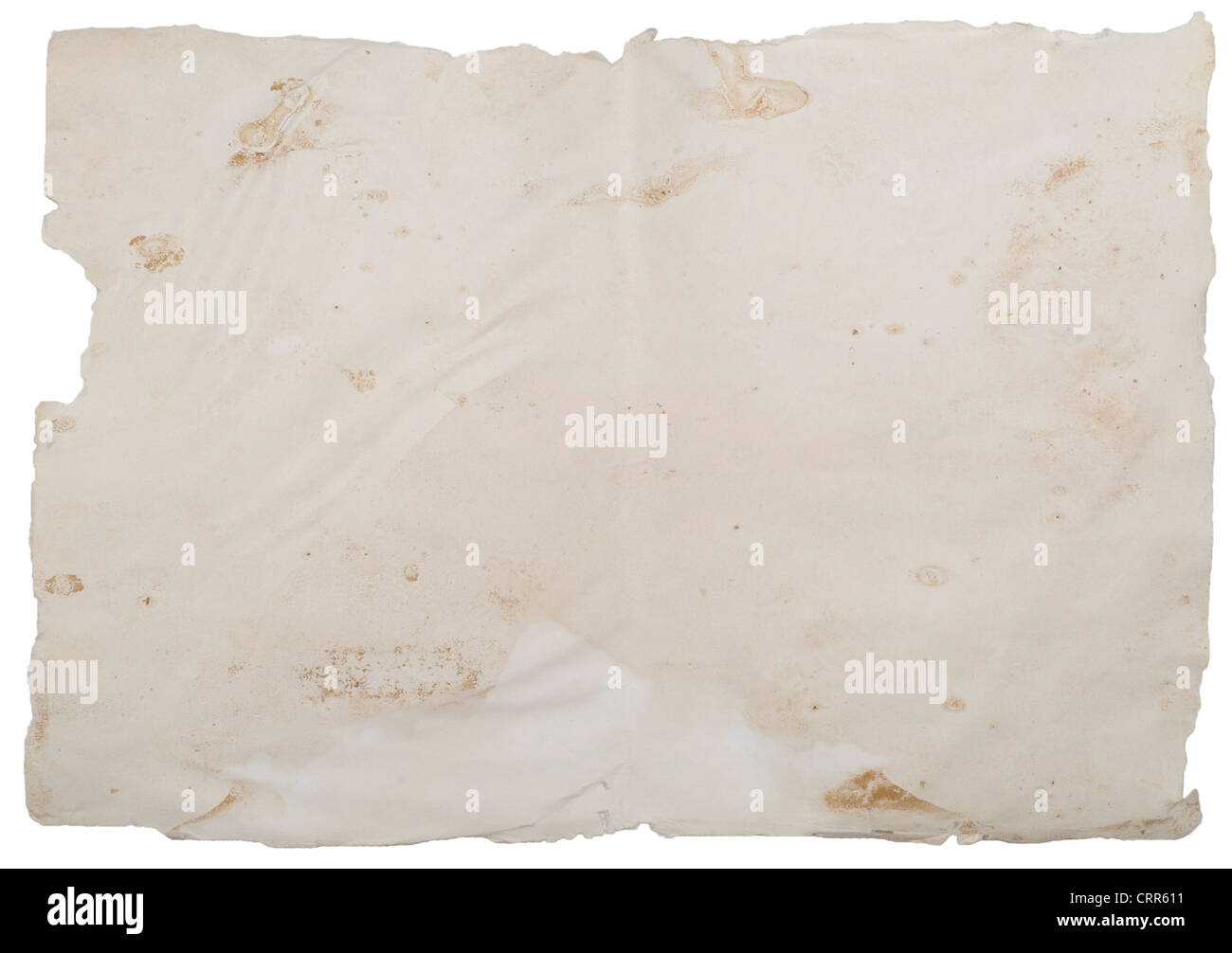 old dirty paper isolated on white Stock Photo - Alamy