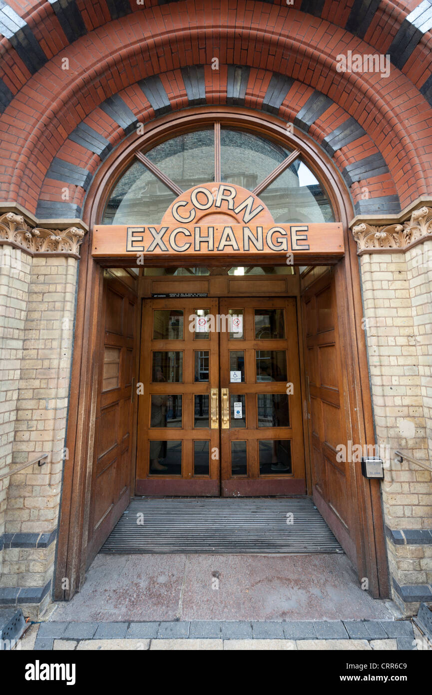 The Cambridge Corn Exchange entrance door Stock Photo - Alamy